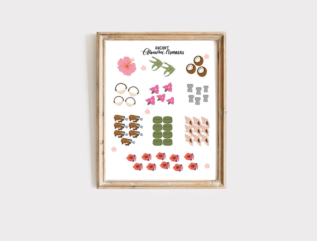Ancient Chamoru Number Chart Guam Teacher Art Print, Guam Childrens ...