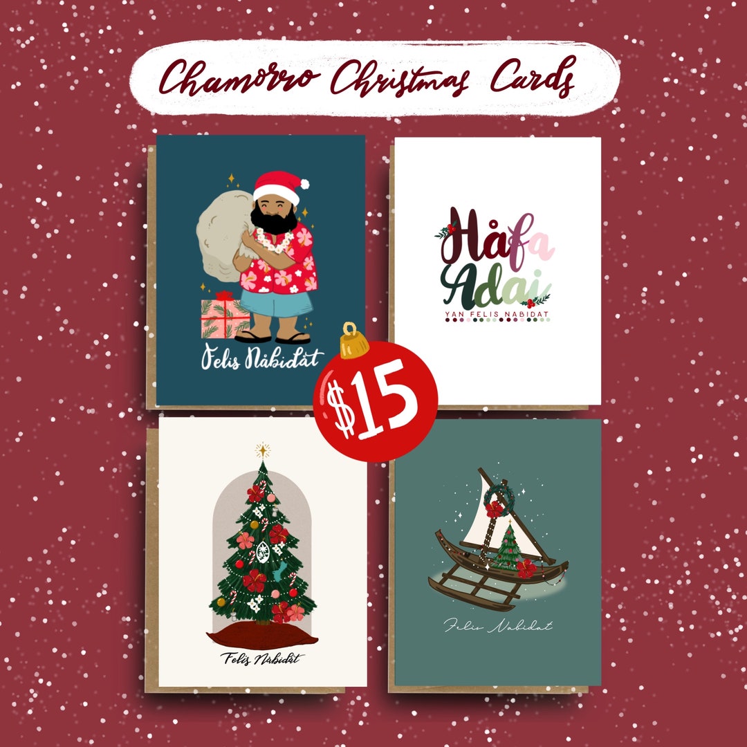 Chamoru Christmas Card Bundle, Guam Christmas Card Bundle - Etsy