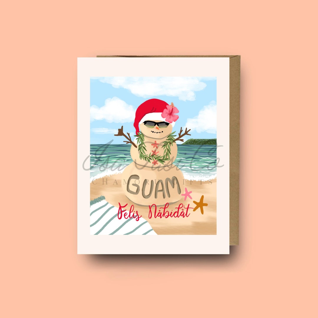 Felis Nabidat Sandman Snowman Cards, Guam Christmas Cards, Guam Note ...