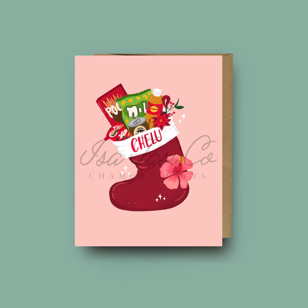 Chelu Stocking, Guam Christmas Cards, Guam Note Cards, Guam Greeting ...
