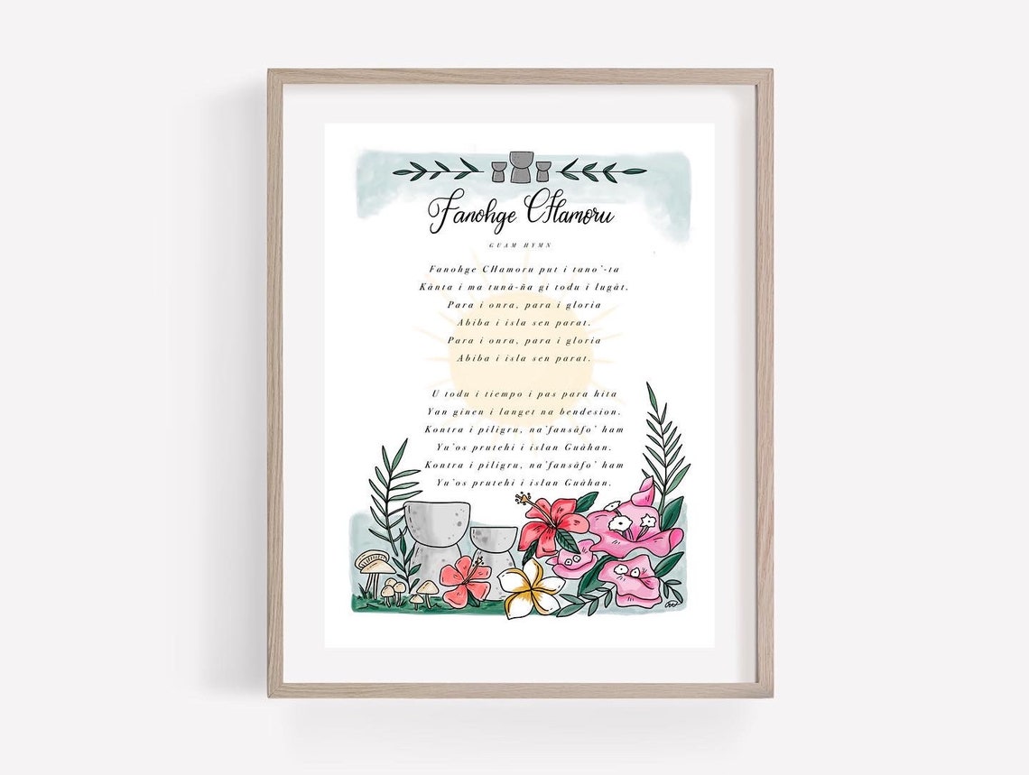 Inifresi and Fanohge Chamoru Art Print Guam Art Print Guam | Etsy