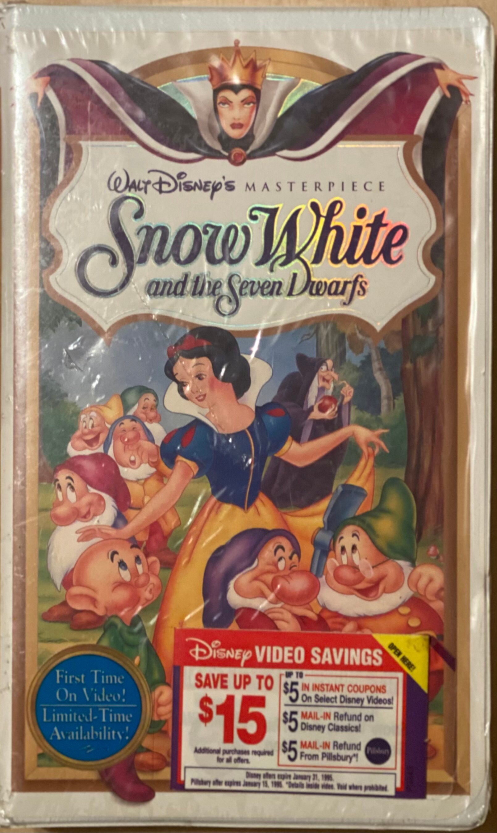 Walt Disney's Masterpiece Snow White and the Seven Dwarfs VHS - Factory ...