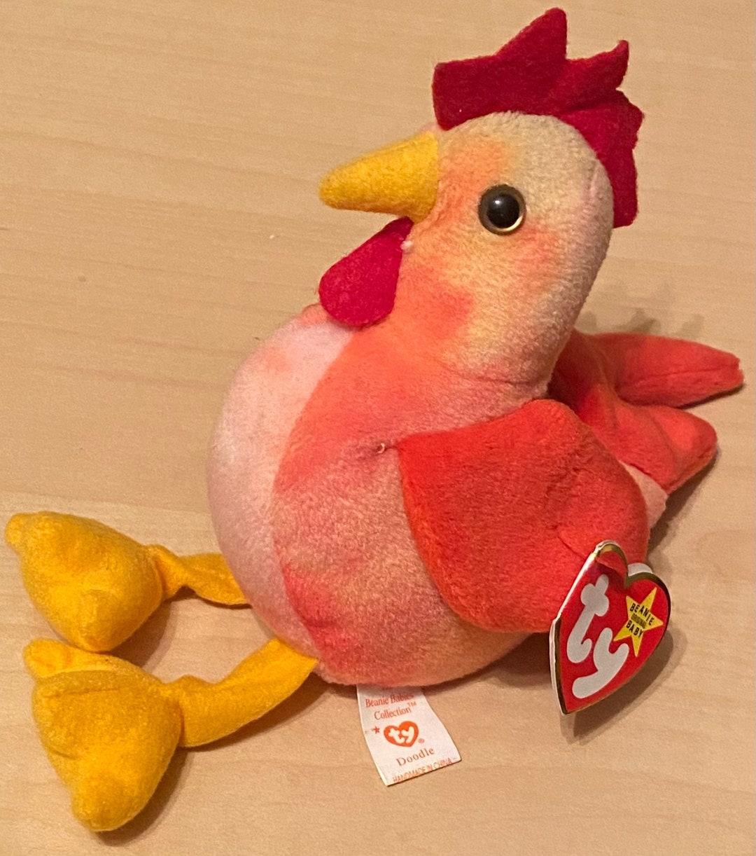 Ty Beanie Babies 1996 Doodle the Rooster Style 4171 With PVC Pellets - Etsy