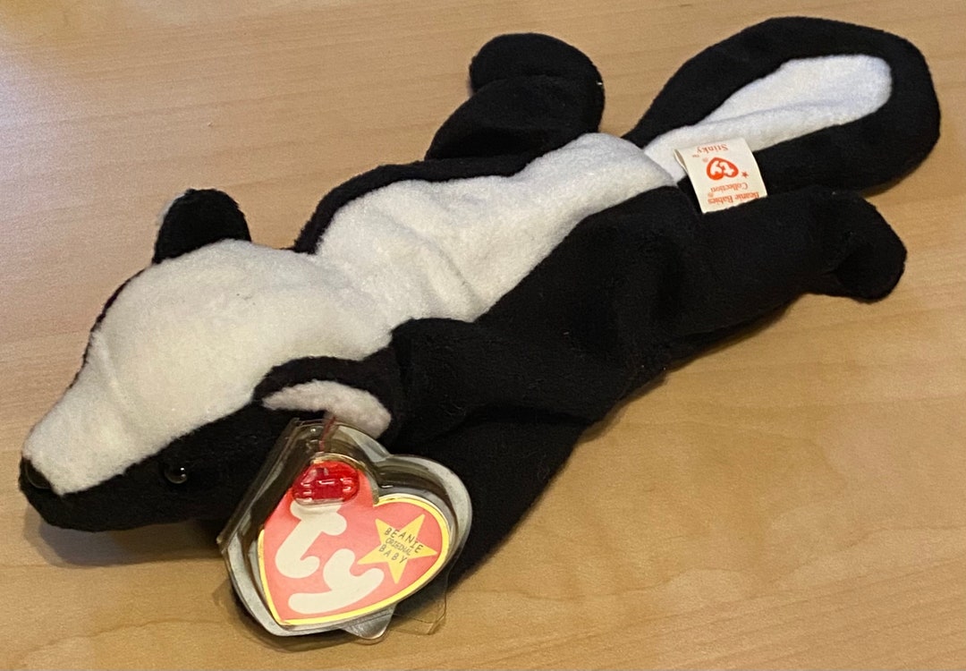 Stinky the Skunk 1995 Ty Beanie Baby With Mint Tags and PVC Pellets - Etsy