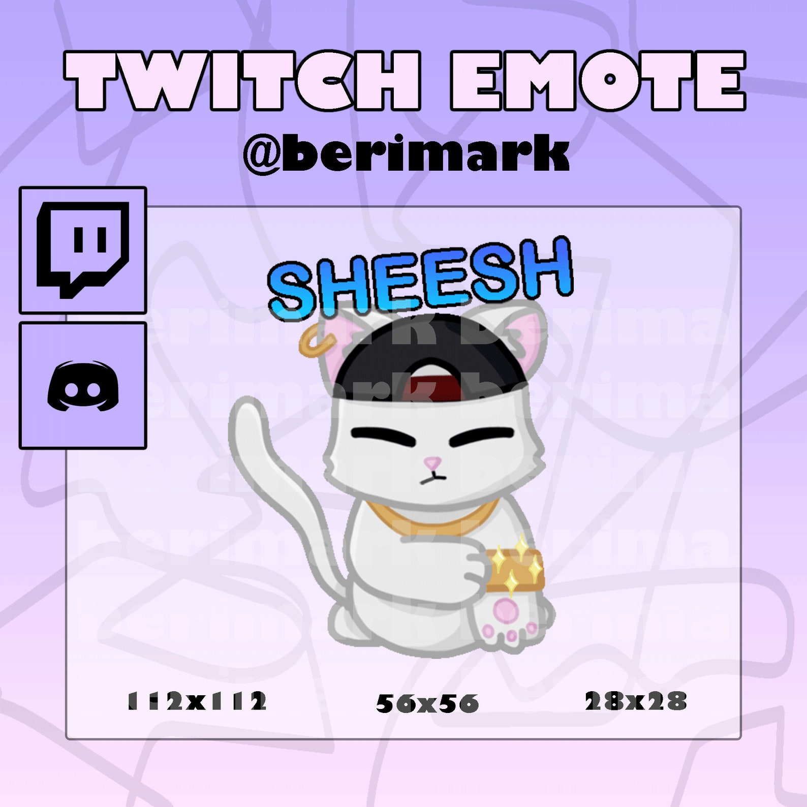 Twitch Emote Discord Emote Sheesh Katze Emote Grafiken | Etsy Schweiz
