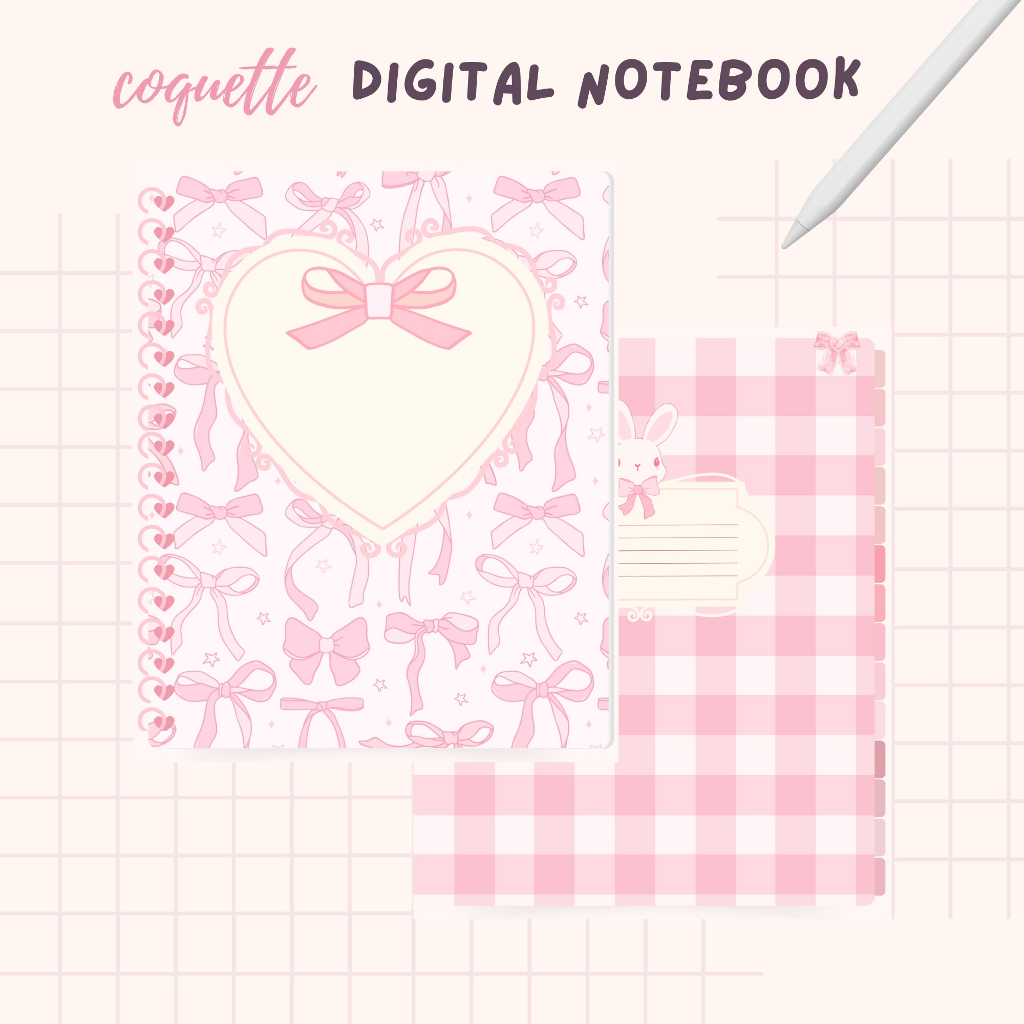 Digital Notebook - Hyperlinked Kawaii Notebook for iPad and Tablet ...