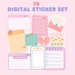 Pastel Everyday Digital Stickers, Goodnotes Stickers Cute Kawaii ...