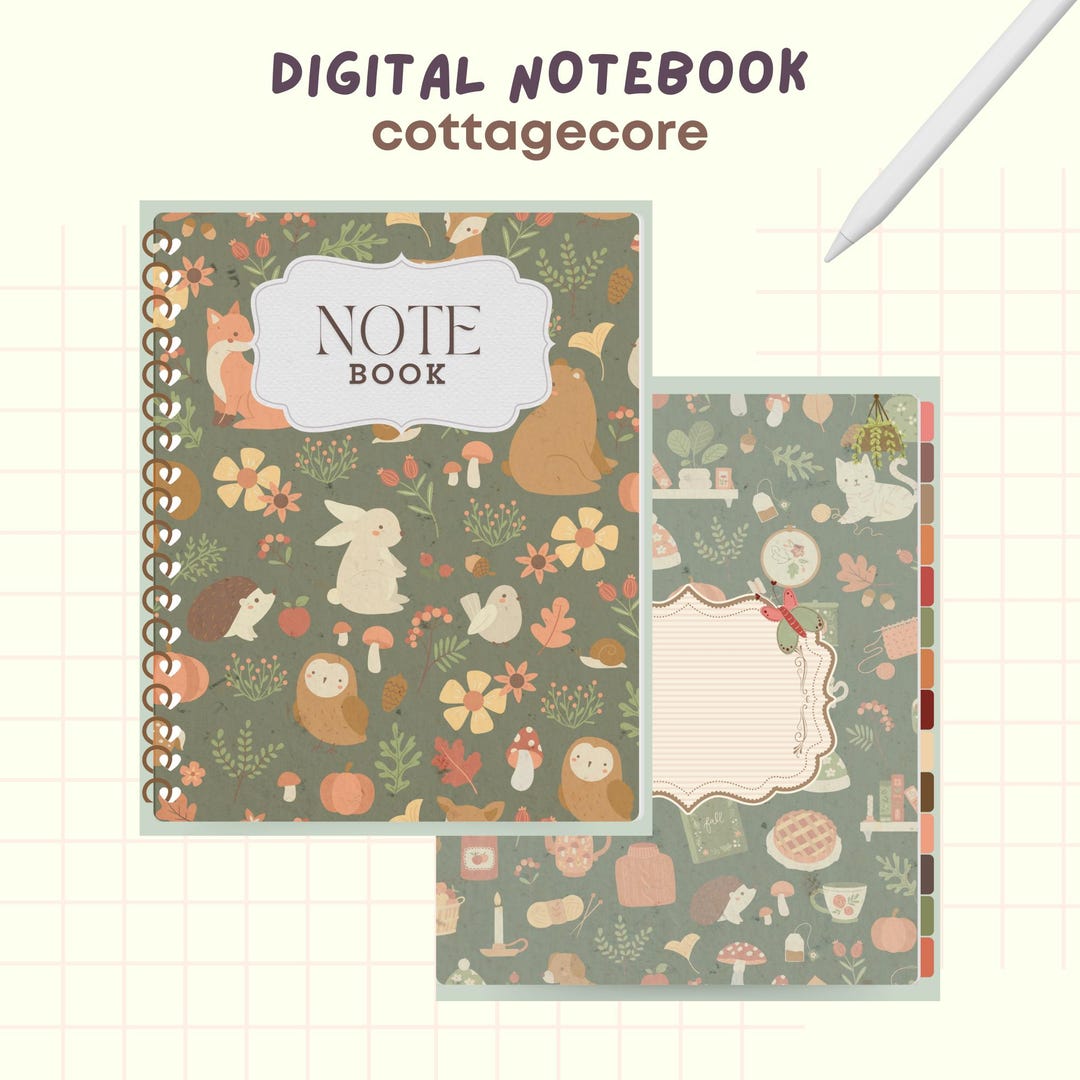 Cottagecore Digital Notebook: Green Plant Shop Planner (PDF) - Etsy