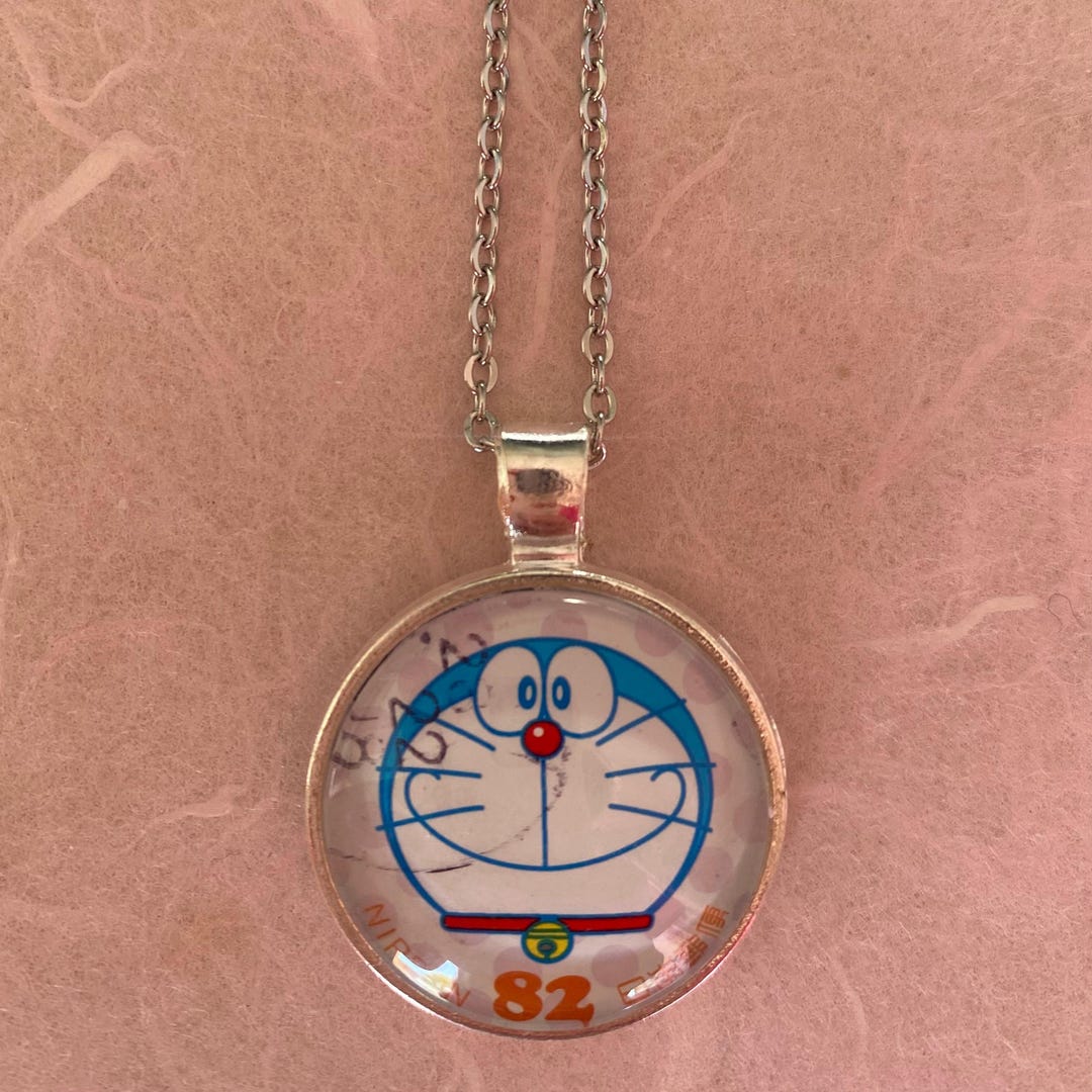 Vintage Japanese Postage Stamp Doraemon Pendant Necklace - Etsy