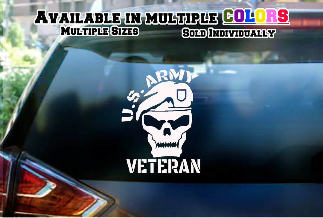US Army Veteran Decal Sticker - Available in Mulitple Sizes and Colors ...