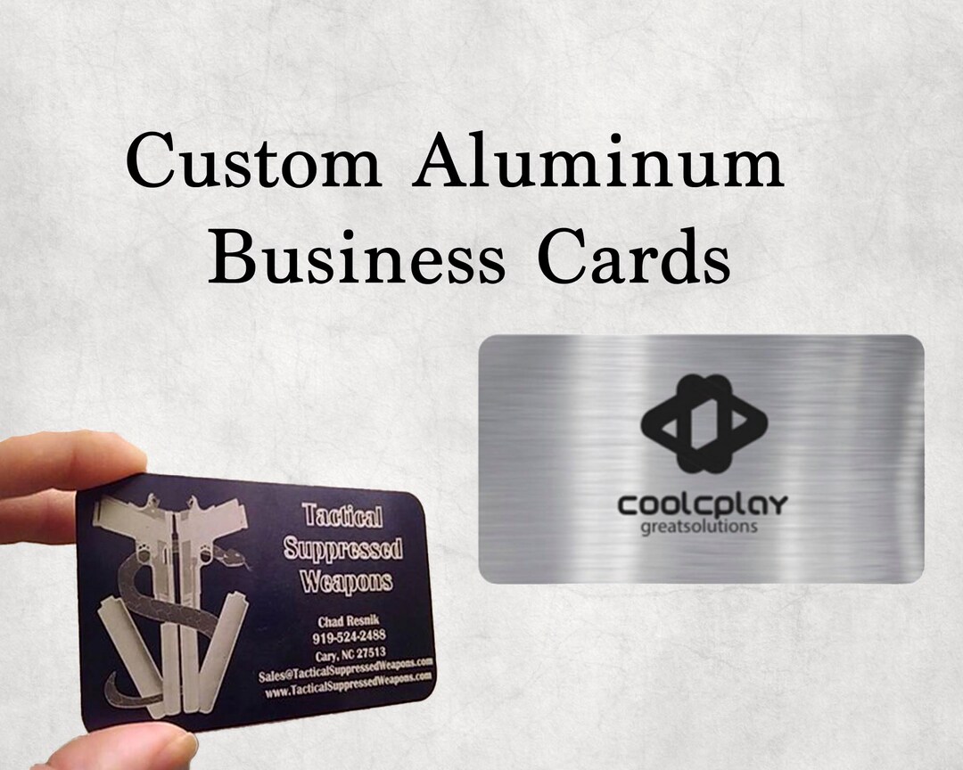 Aluminum Business Card - Custom Metal Business Card - Etsy