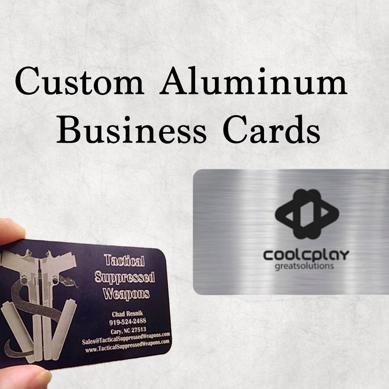 Aluminum Business Cards - Etsy