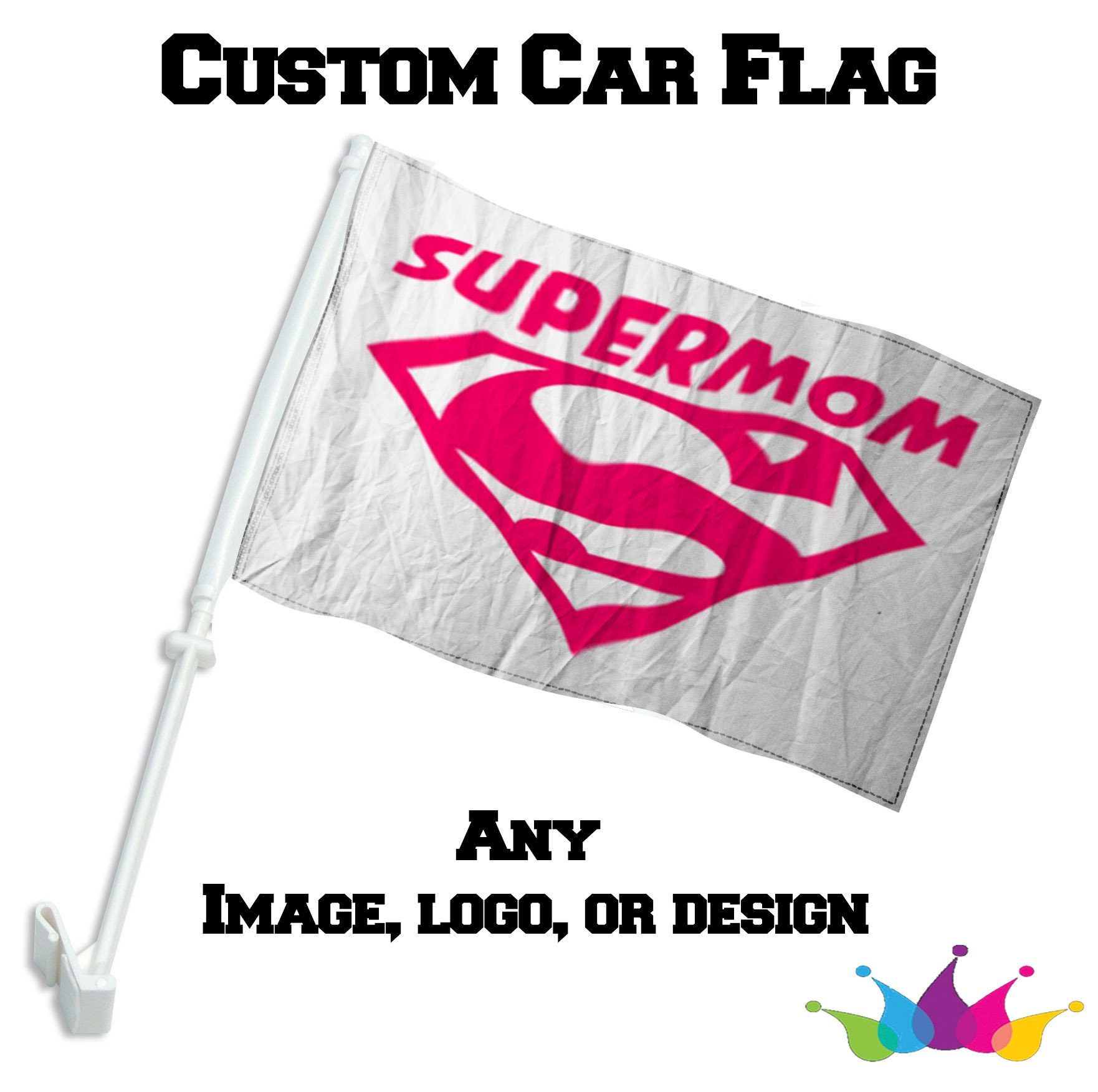 Custom Car Flag Multiple Sizes & Style Use Any Design or - Etsy