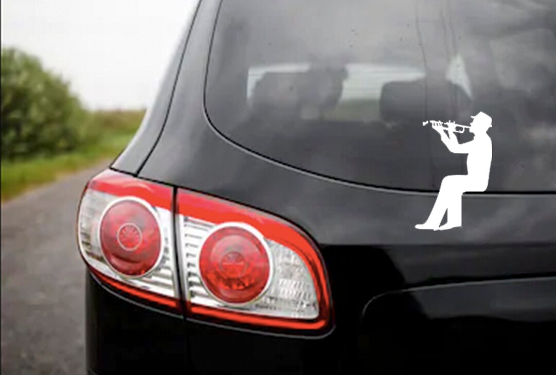 Trumpet Player Decal Sticker Available in Mulitple Sizes and Colors for ...