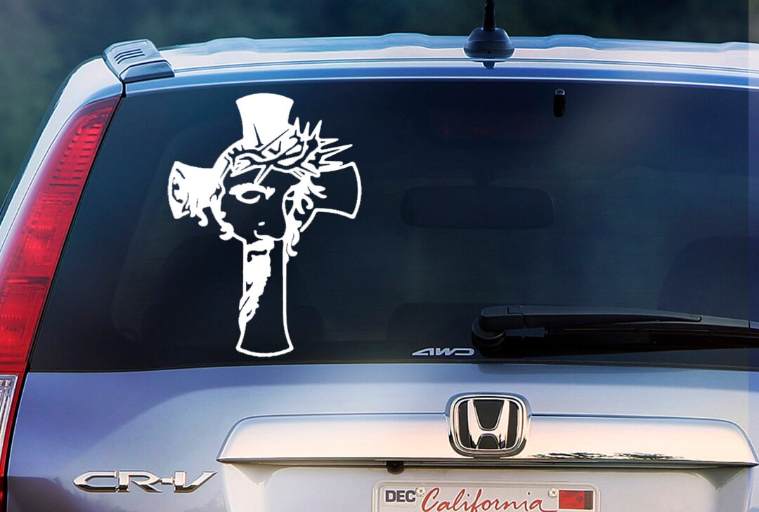 Jesus Cross Decal Sticker - Available in Mulitple Sizes and Colors ...