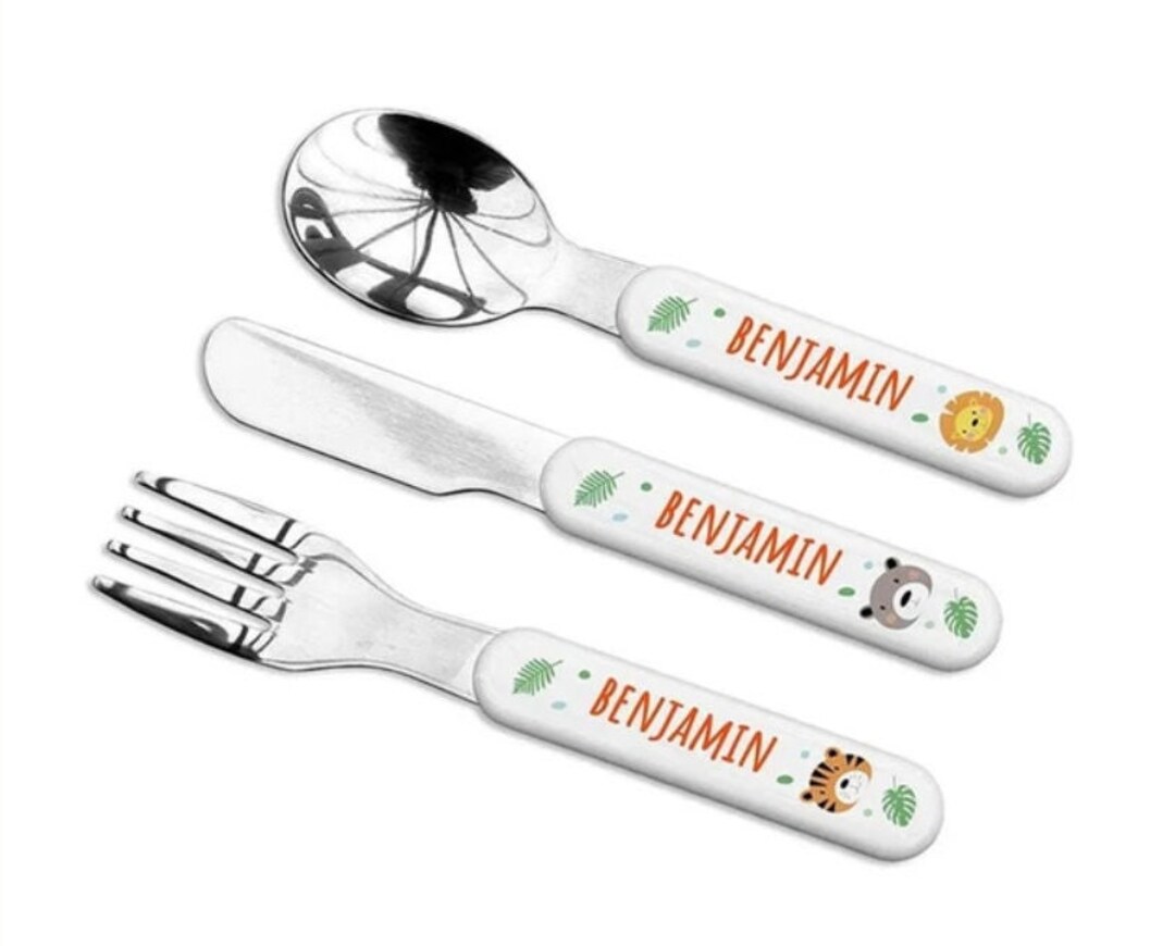 Custom Children Cutlery Set- Personalized Children Cutlery Set- Photo ...