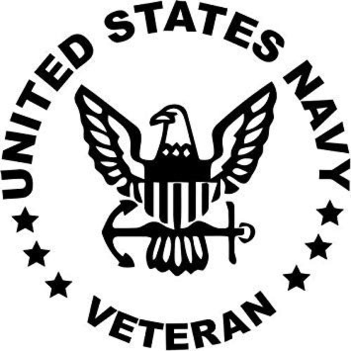 US Navy Veteran Decal Sticker - Available in Mulitple Sizes and Colors ...