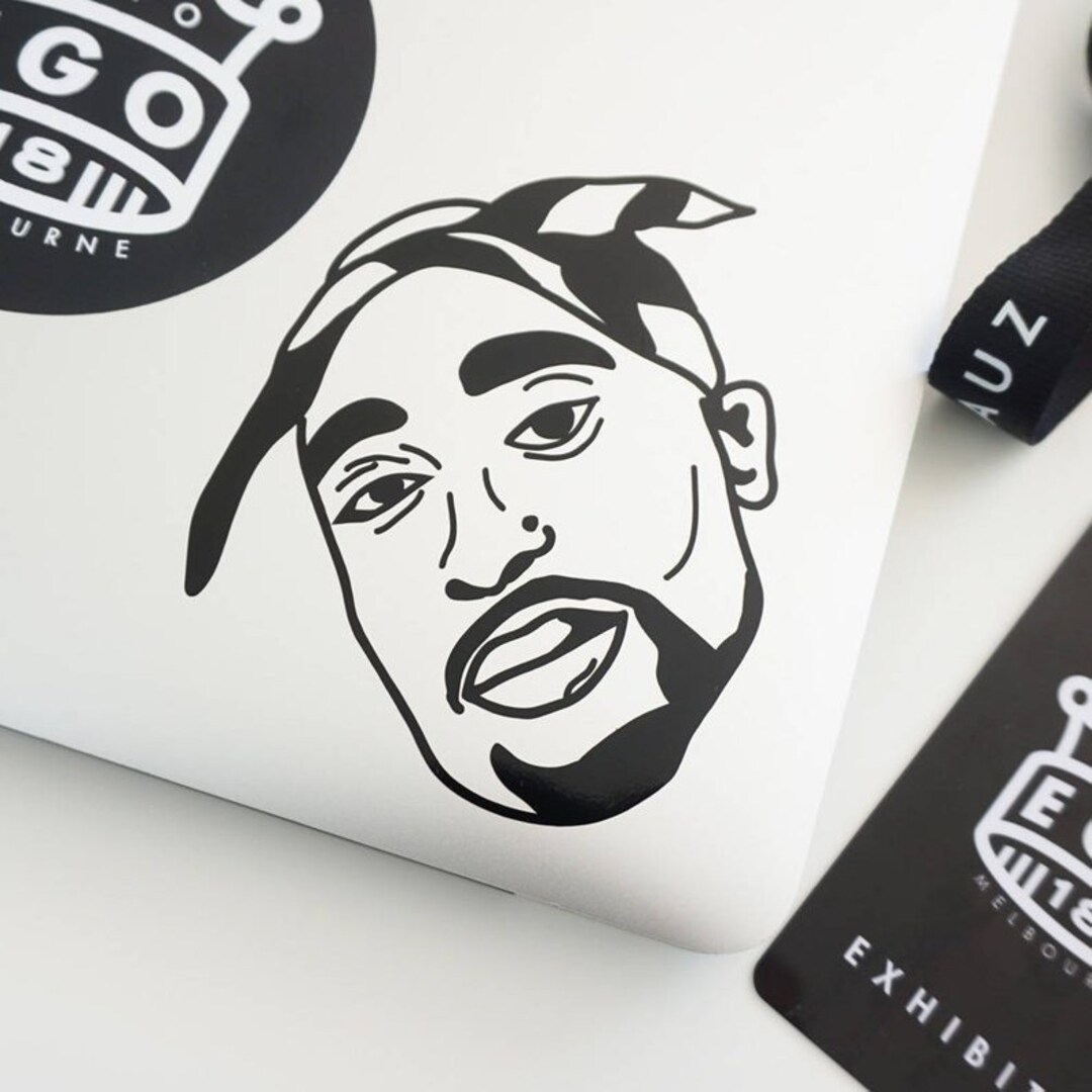 Tupac Head Decal Sticker - Available in Mulitple Sizes and Colors - for ...