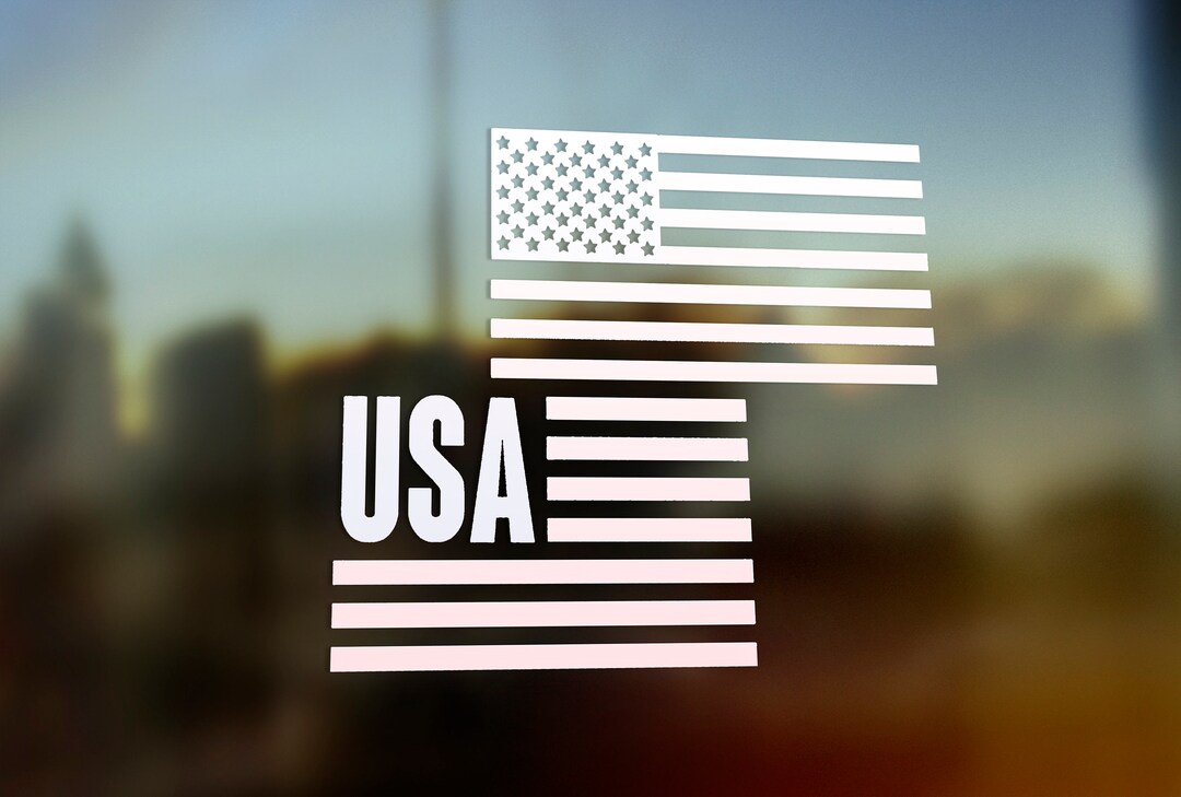 American Flag Decal Sticker - Available in Mulitple Sizes and Colors ...