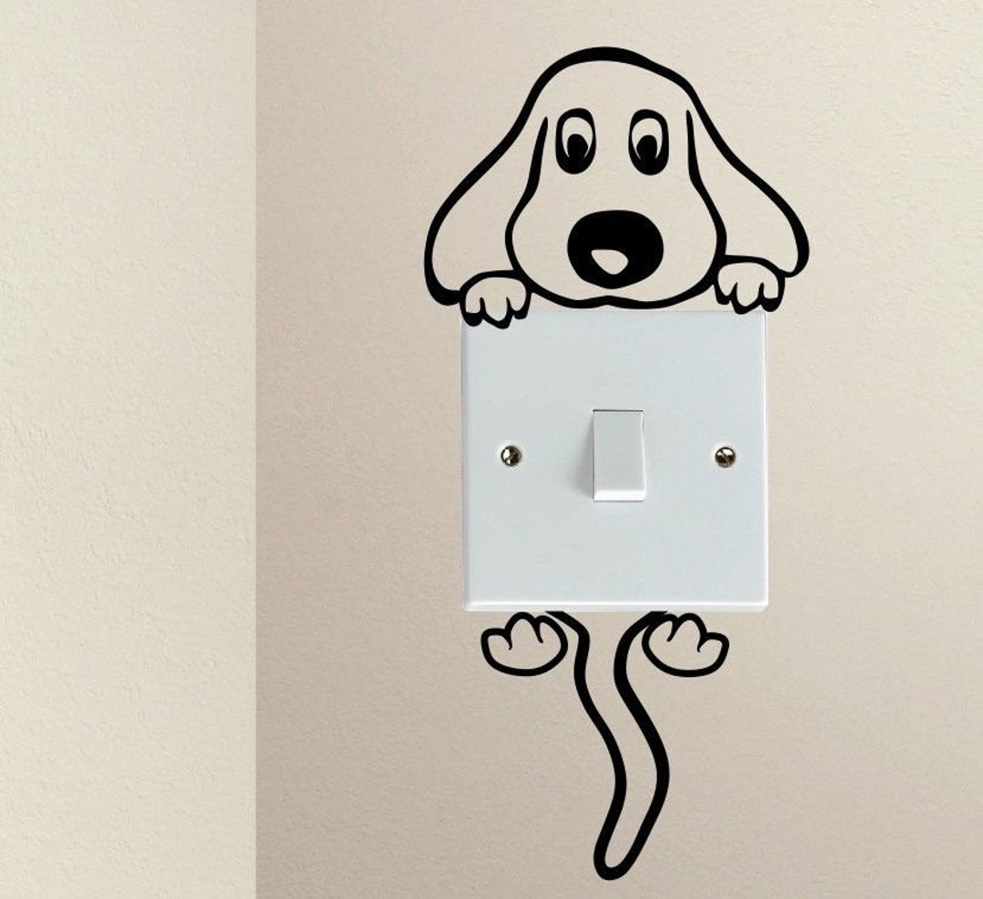 Dog Light Switch Decal Sticker - Available in Mulitple Sizes and Colors ...
