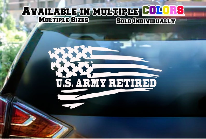 US Army Retired Decal Sticker Available in Mulitple Sizes - Etsy