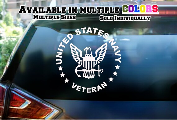 US Navy Veteran Decal Sticker Available in Mulitple Sizes | Etsy