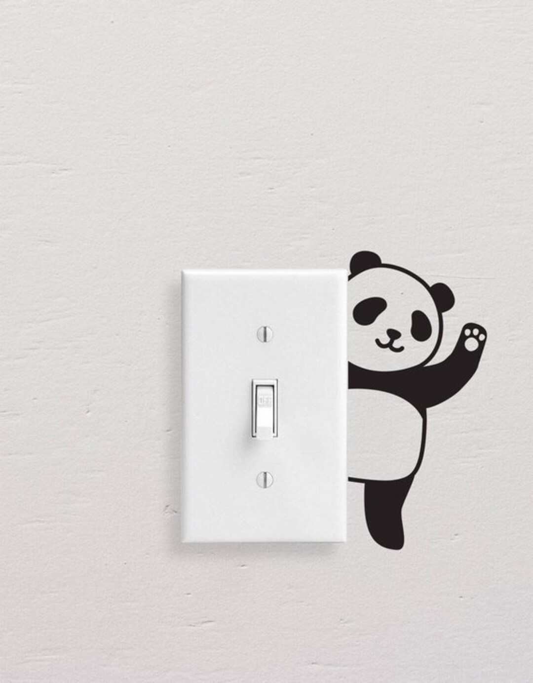 Waving Panda Decal Sticker - Available in Mulitple Sizes and Colors ...