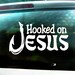 Hooked on Jesus Decal Sticker Available in Mulitple Sizes and Colors ...