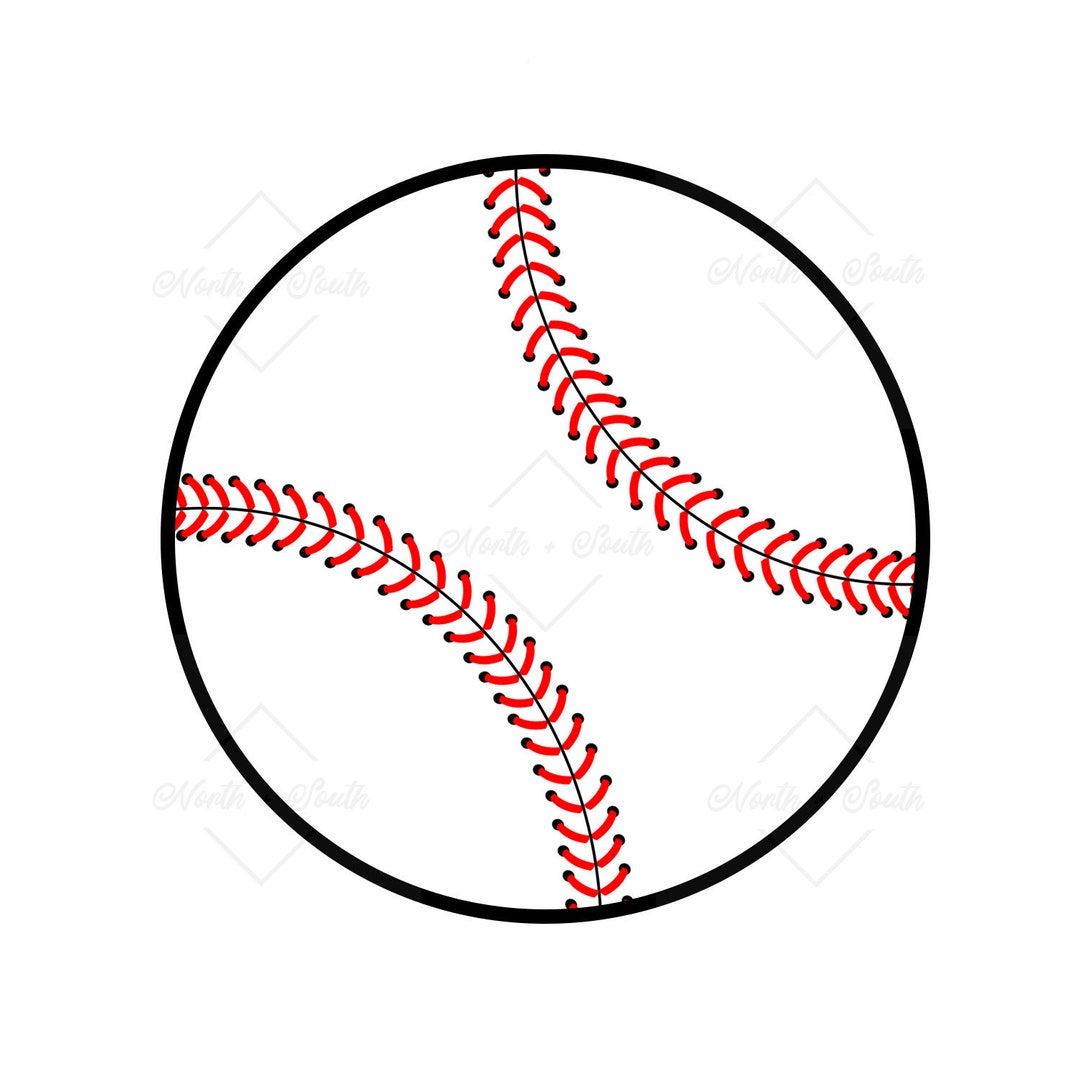 Baseball Clipart SVG - Simple Digital Baseball Instant Download - .svg ...