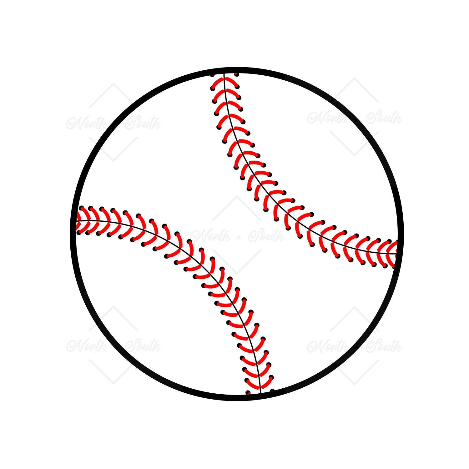 Baseball Clipart SVG - Simple Digital Baseball Instant Download - .svg ...