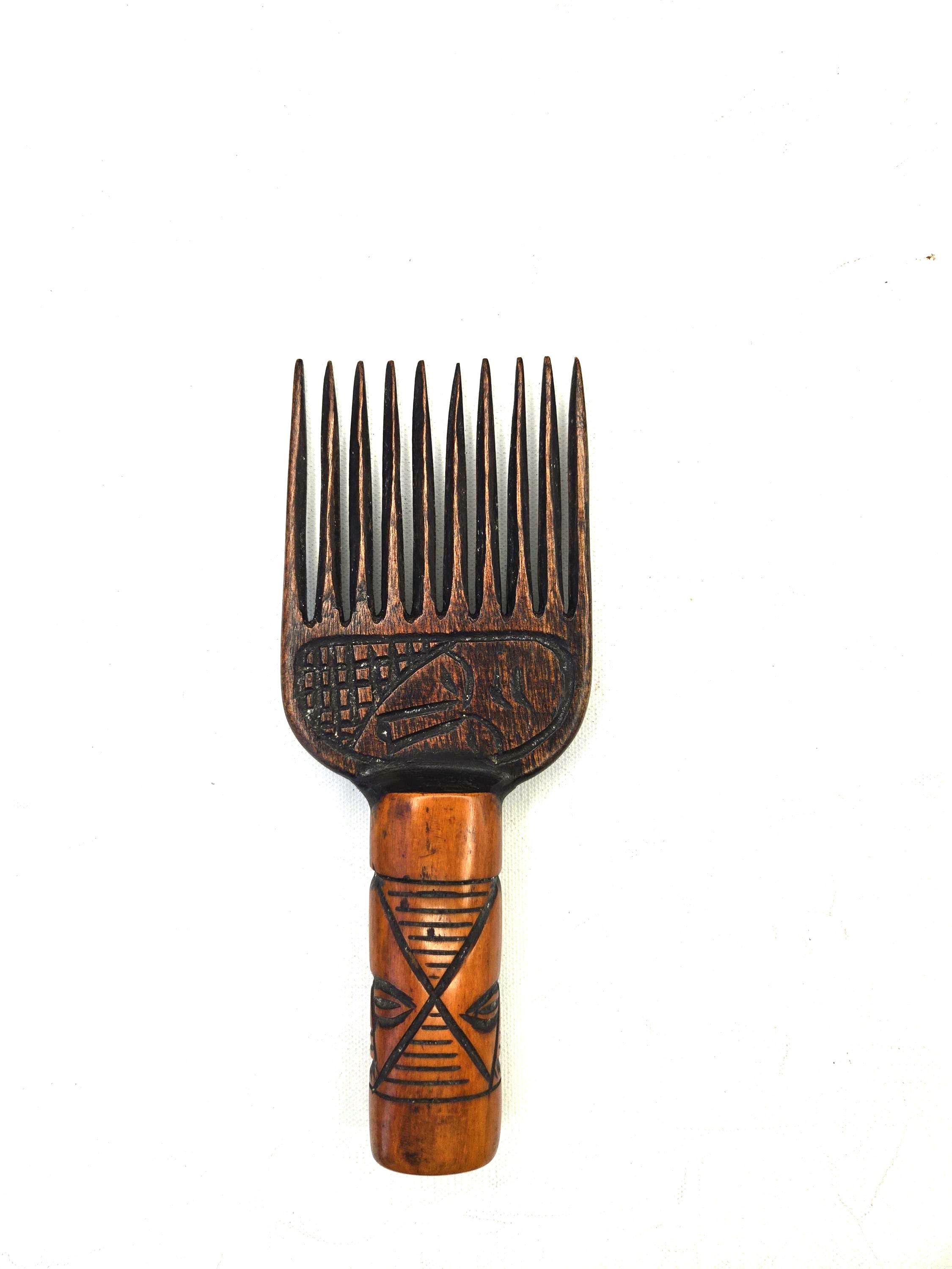 African Wooden Comb - Etsy