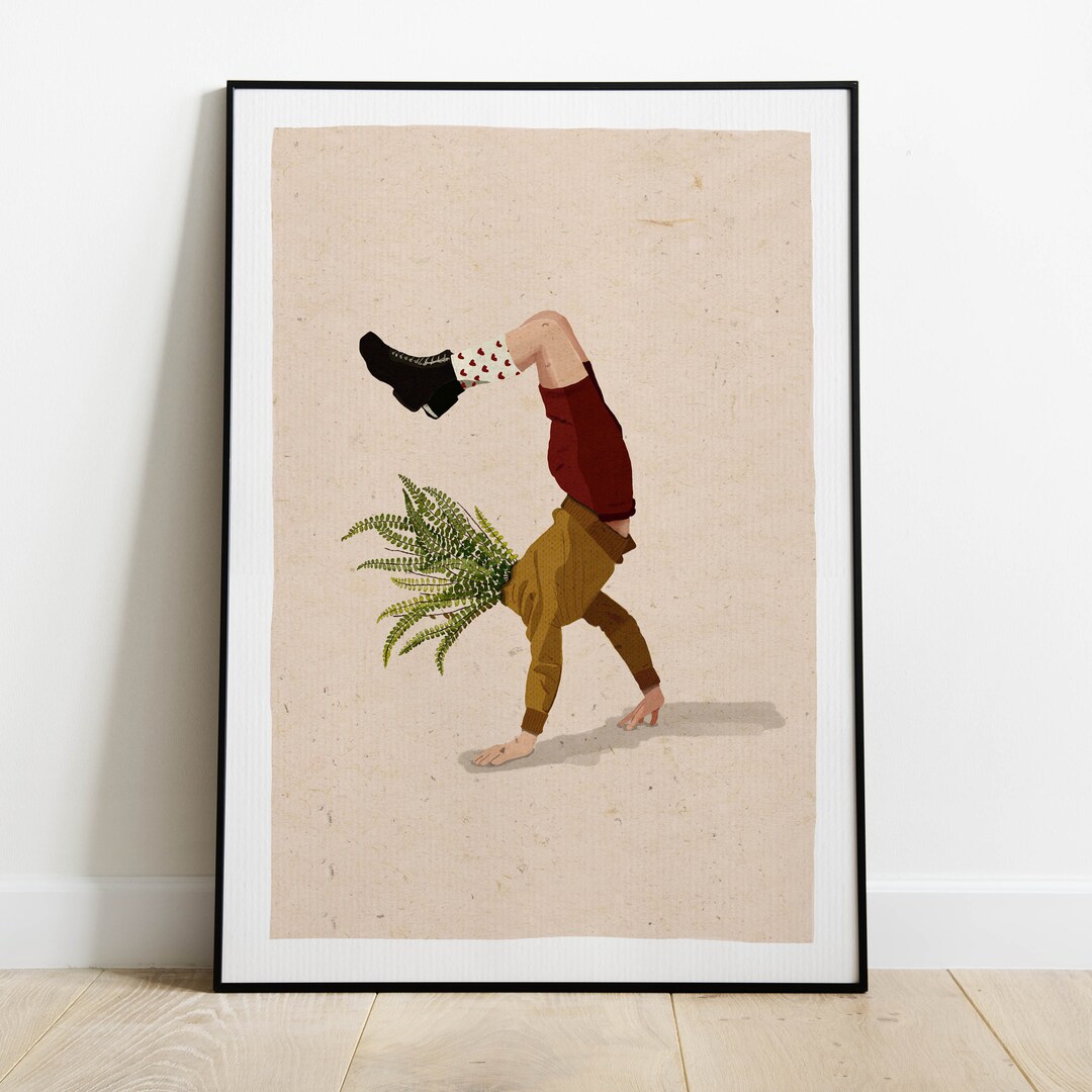 Poster A4 Illustration the Acrobat - Etsy