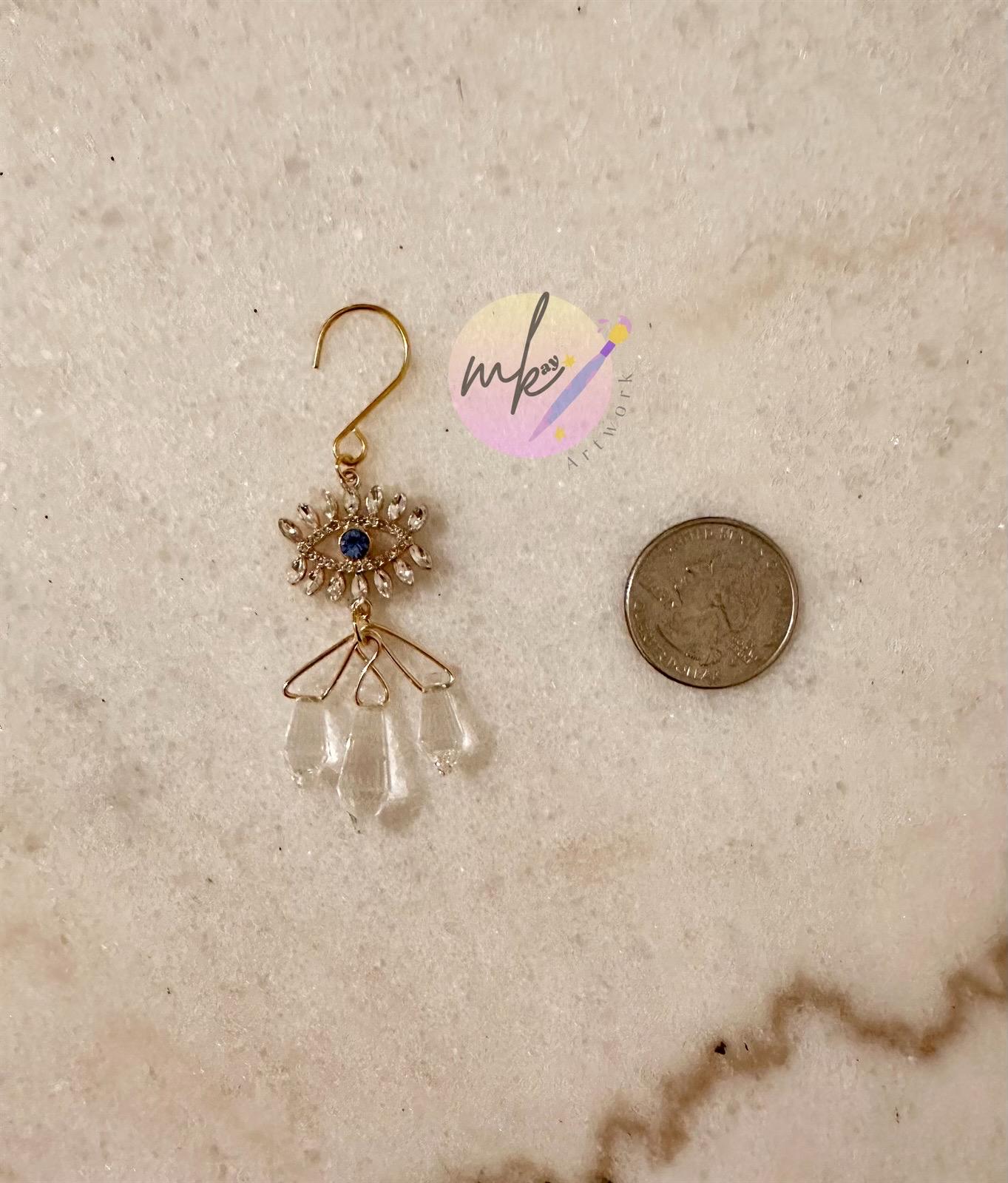 Evil Eye Suncatcher Plant Stake. House Plant Decor. Wire Plant Stake ...