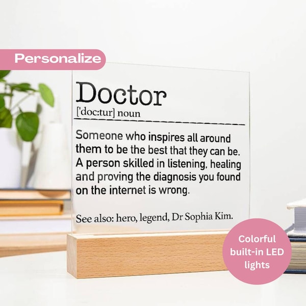 Doctor Appreciation Plaques - Etsy