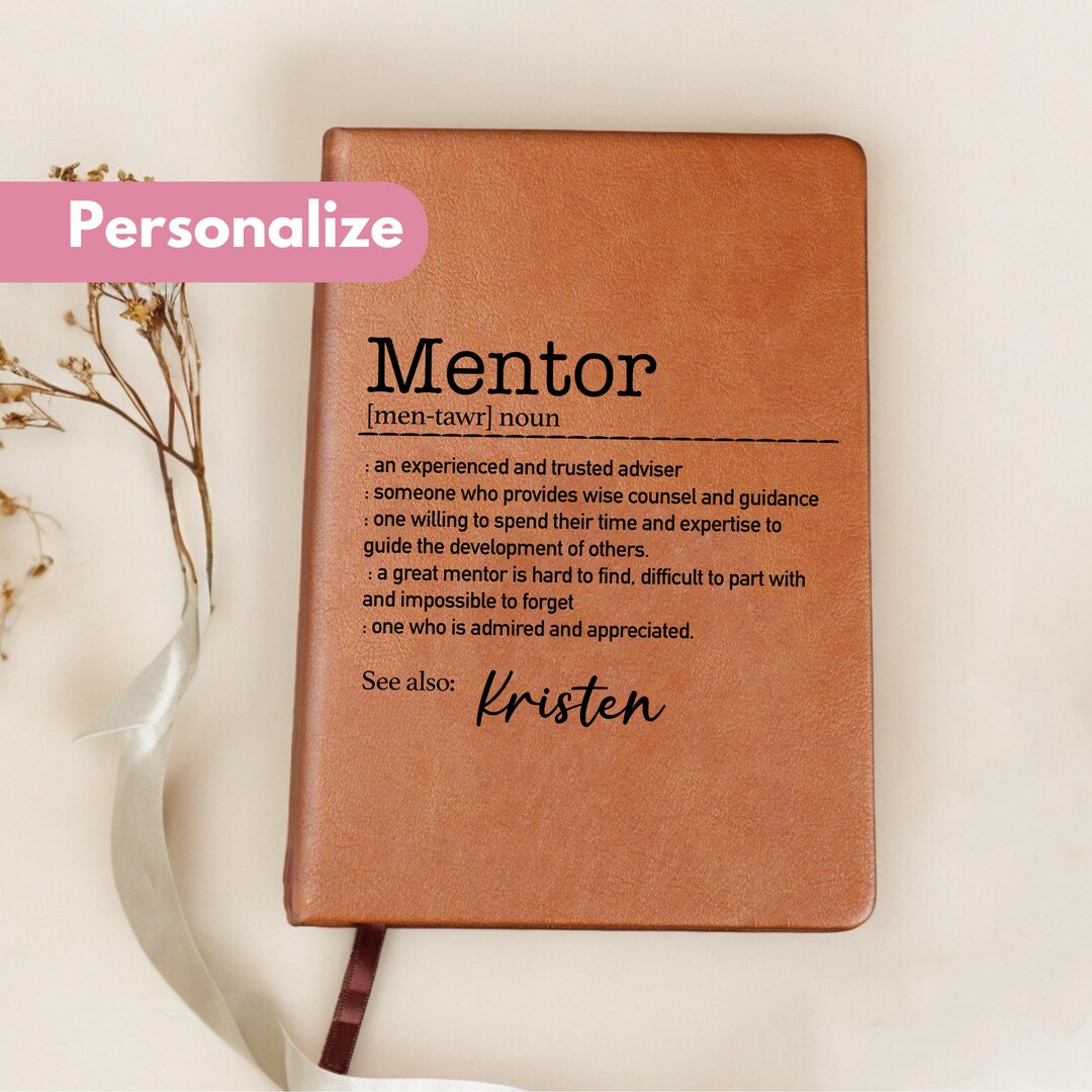 Personalized Mentor Journal, Mentor Definition Meaning Gift, Custom Mentor Gift, Mentor Gift ...