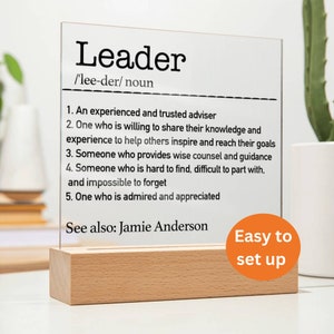 Leader Definition Plaque, Leader Gift, Leader Definition Gift, Leader ...