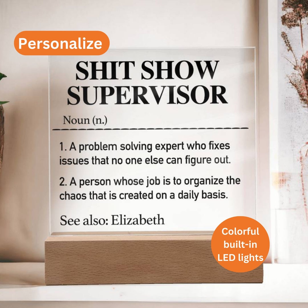 Shit Show Supervisor Gifts, Personalized Shit Show Supervisor Gifts ...