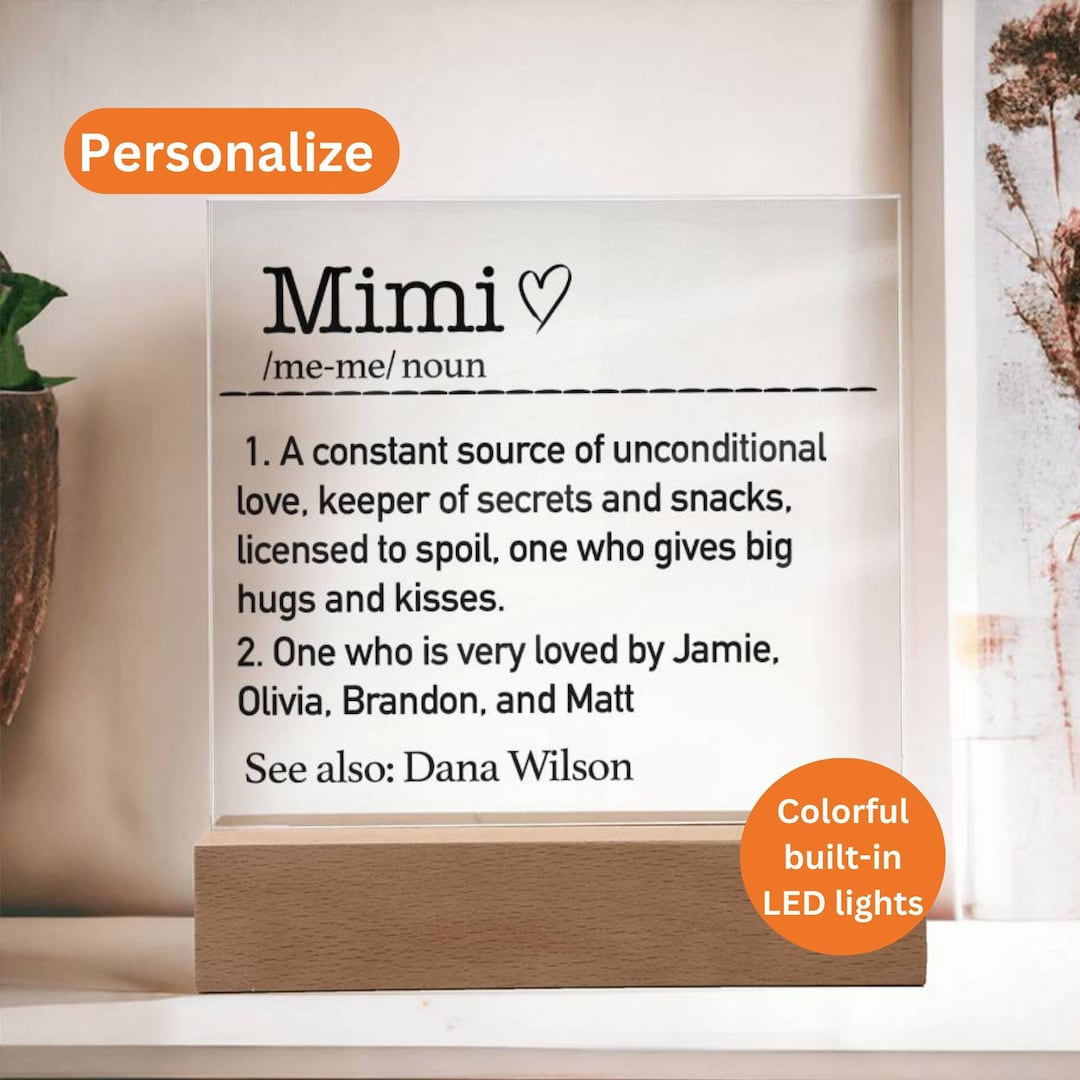 Mimi Definition Sign Mimi Gift Mimi Definition Mimi Name - Etsy