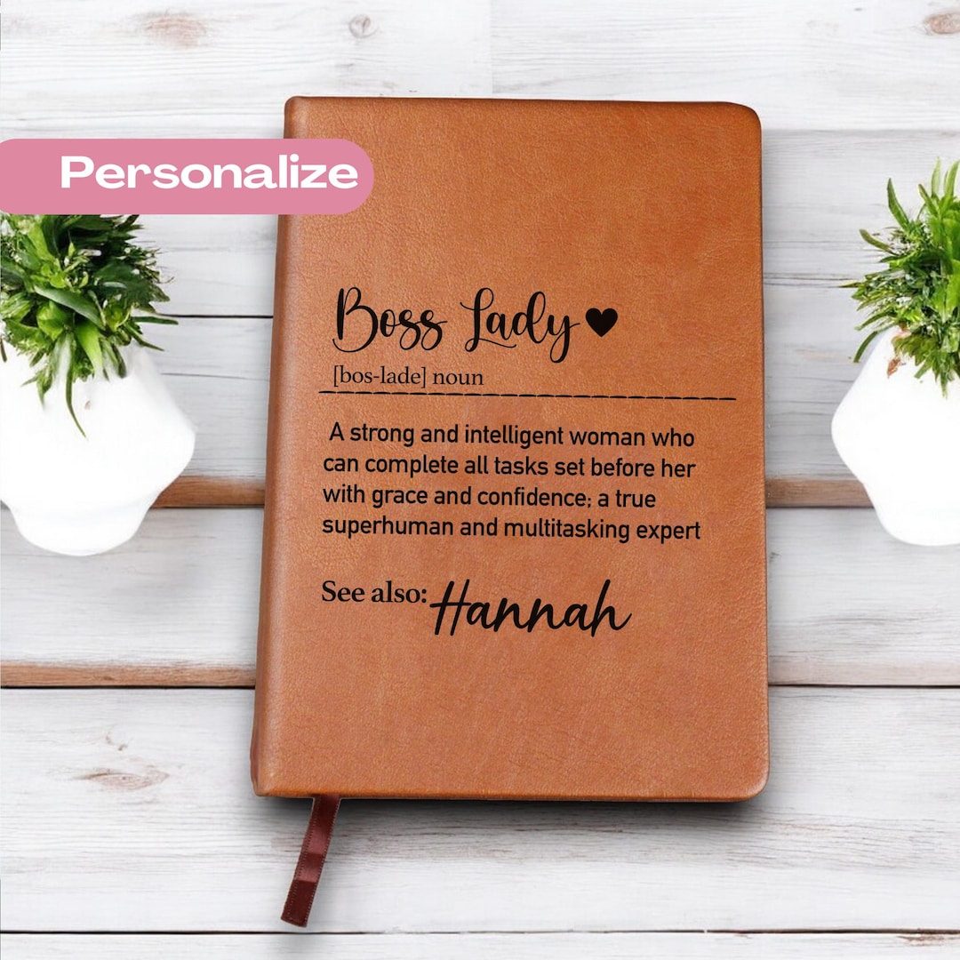 Personalized Boss Lady Journal, Gift for Boss Female, Boss Lady Journal ...