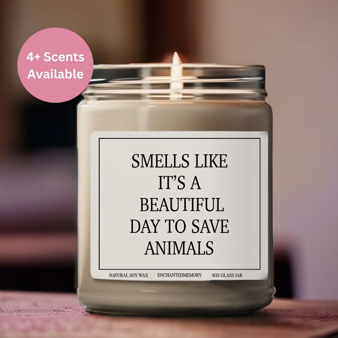 Its A Beautiful Day to Save Animals Candle, Vet Tech Gift, Gift for ...