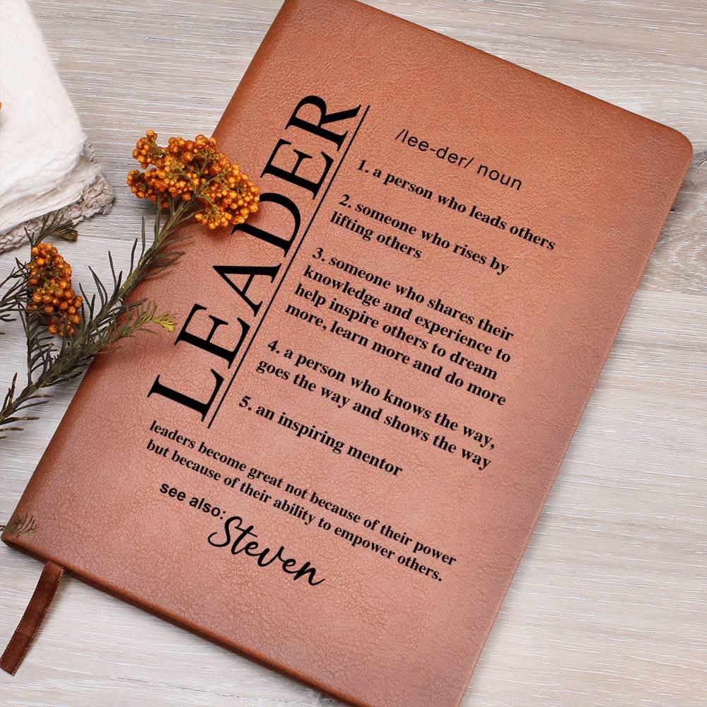 Personalized Leader Definition Vegan Leather Journal: Mentor Gift - Etsy