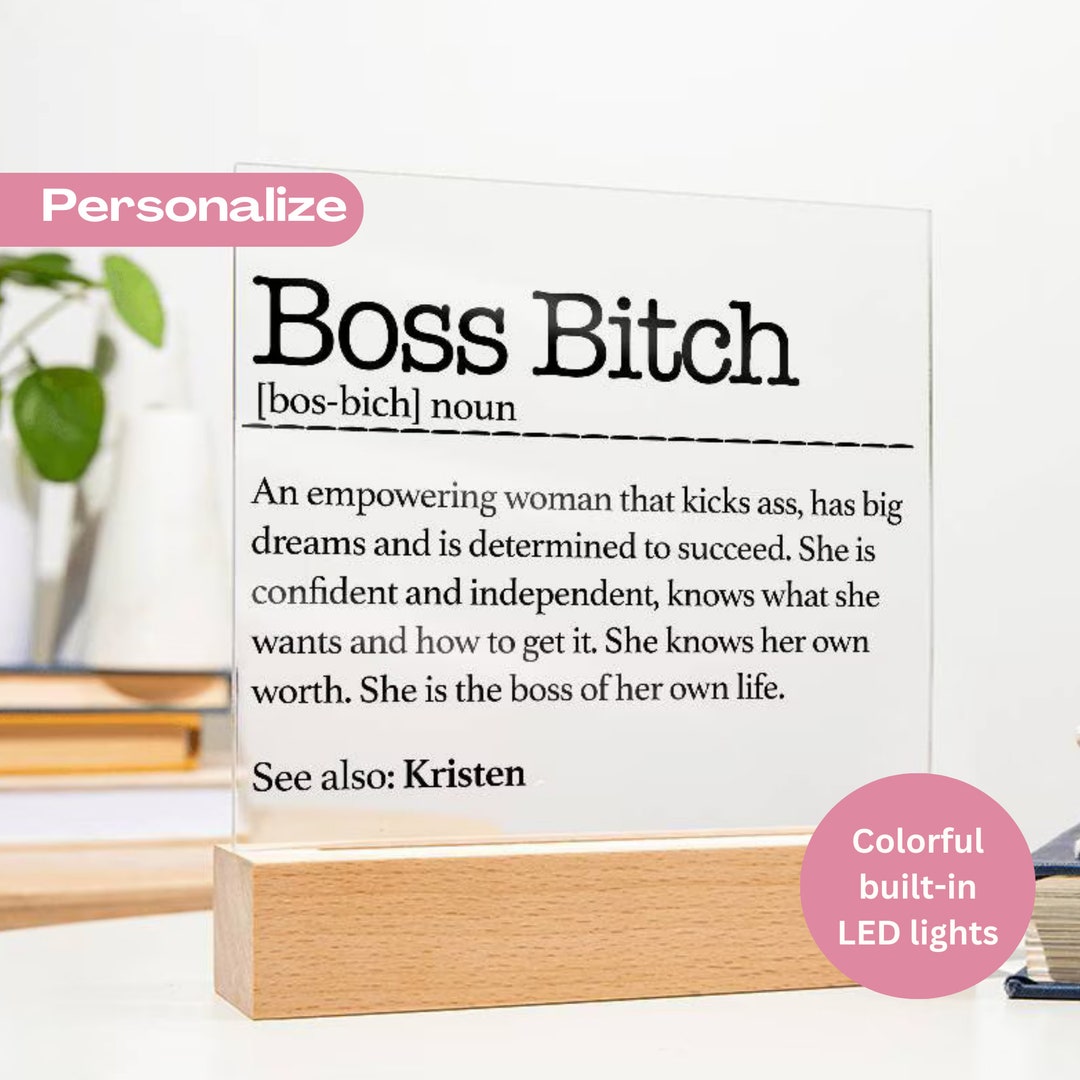 Personalized Boss Bitch Definition, Boss Bitch Definition Gift, Custom ...