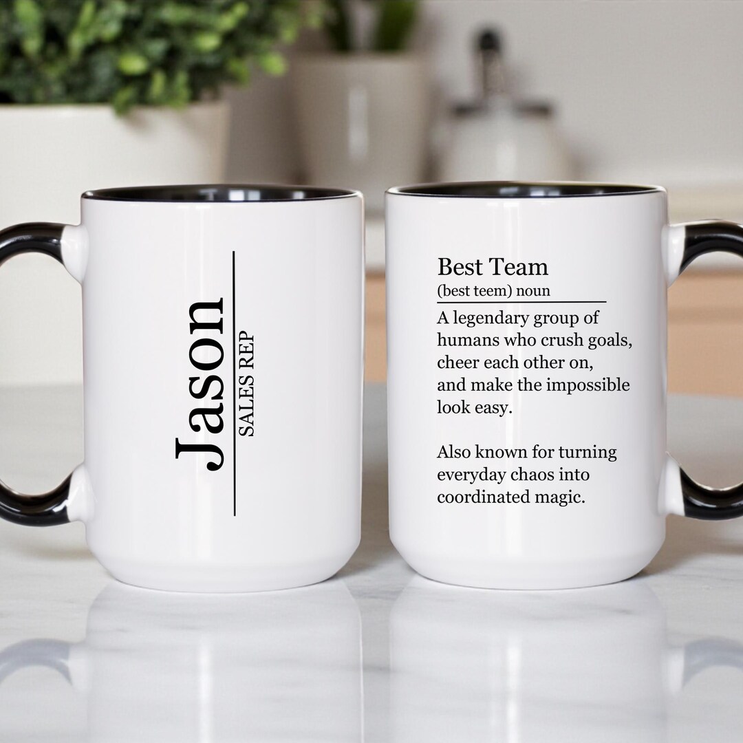 Best Team Ceramic Mug, Corporate Gift - Etsy