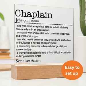Chaplain Definition Meaning Gift, Custom Chaplain Gift, Army Chaplain ...