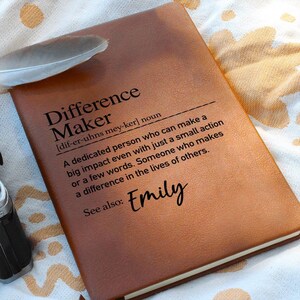 Difference Maker Journal, Difference Maker Gift, Difference Maker ...