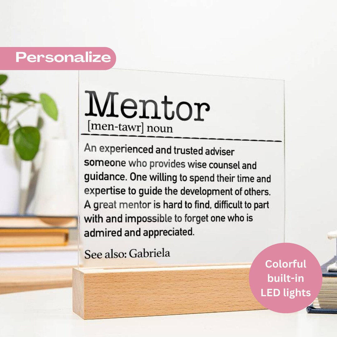 Personalized Mentor Definition, Mentor Definition Meaning Gift, Custom ...