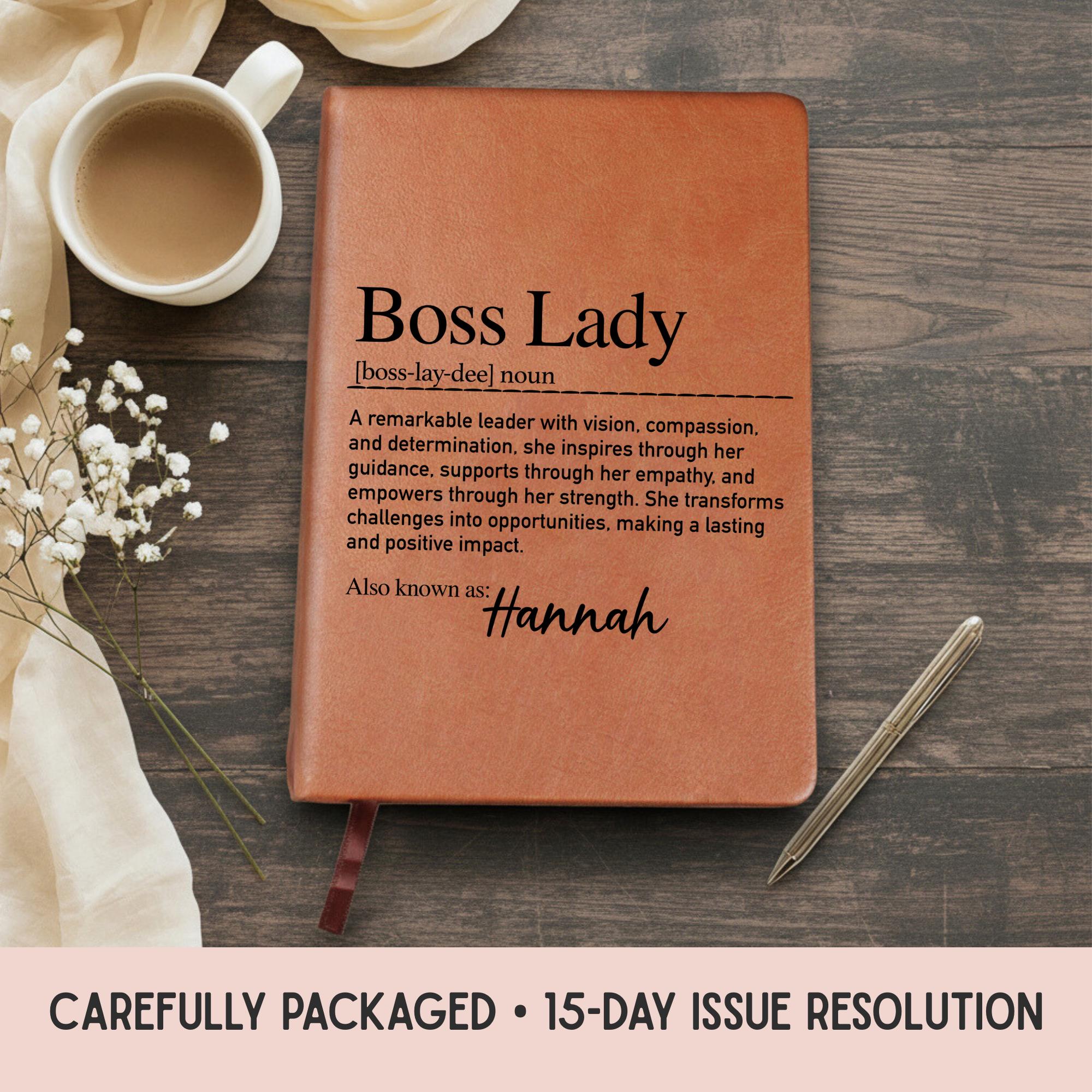 Boss Lady Vegan Leather Journal: Mentor Gift, Leader Appreciation - Etsy