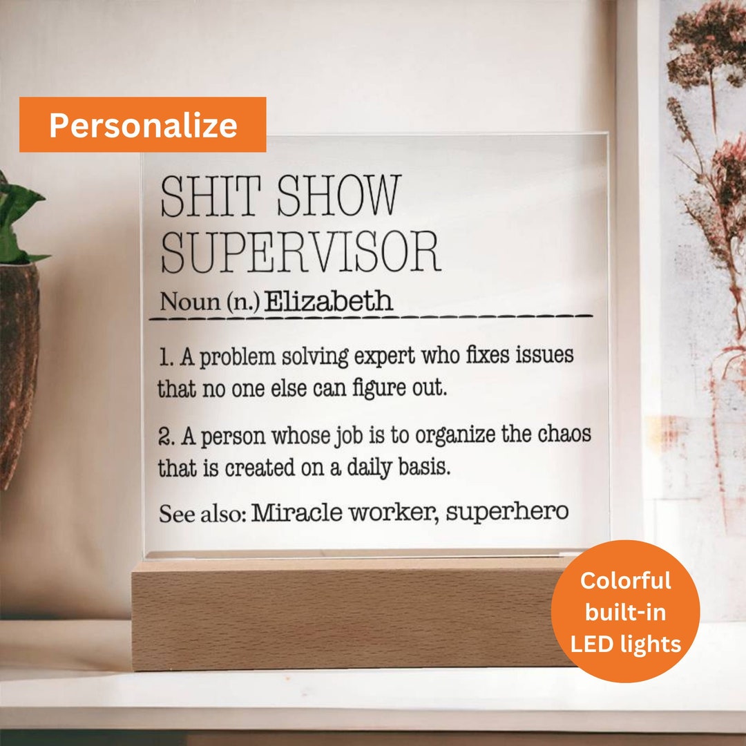 Shit Show Supervisor Gifts, Personalized Shit Show Supervisor Gifts ...
