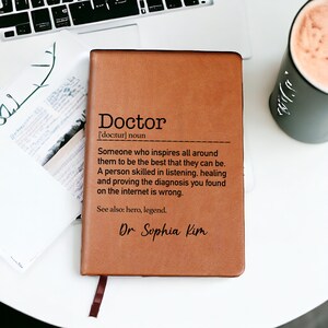 Personalized Doctor Vegan Leather Journal: Appreciation Gift - Etsy
