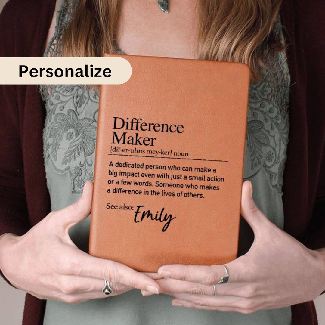 Difference Maker Journal, Difference Maker Gift, Difference Maker ...
